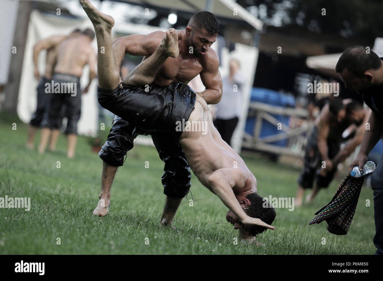 Oil wrestling hi-res stock photography and images - Alamy
