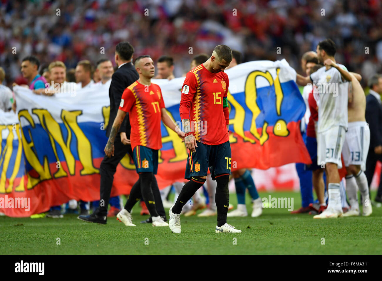 Moscow, Russia. 1st July, 2018. Soccer, World Cup 2018, Final round ...