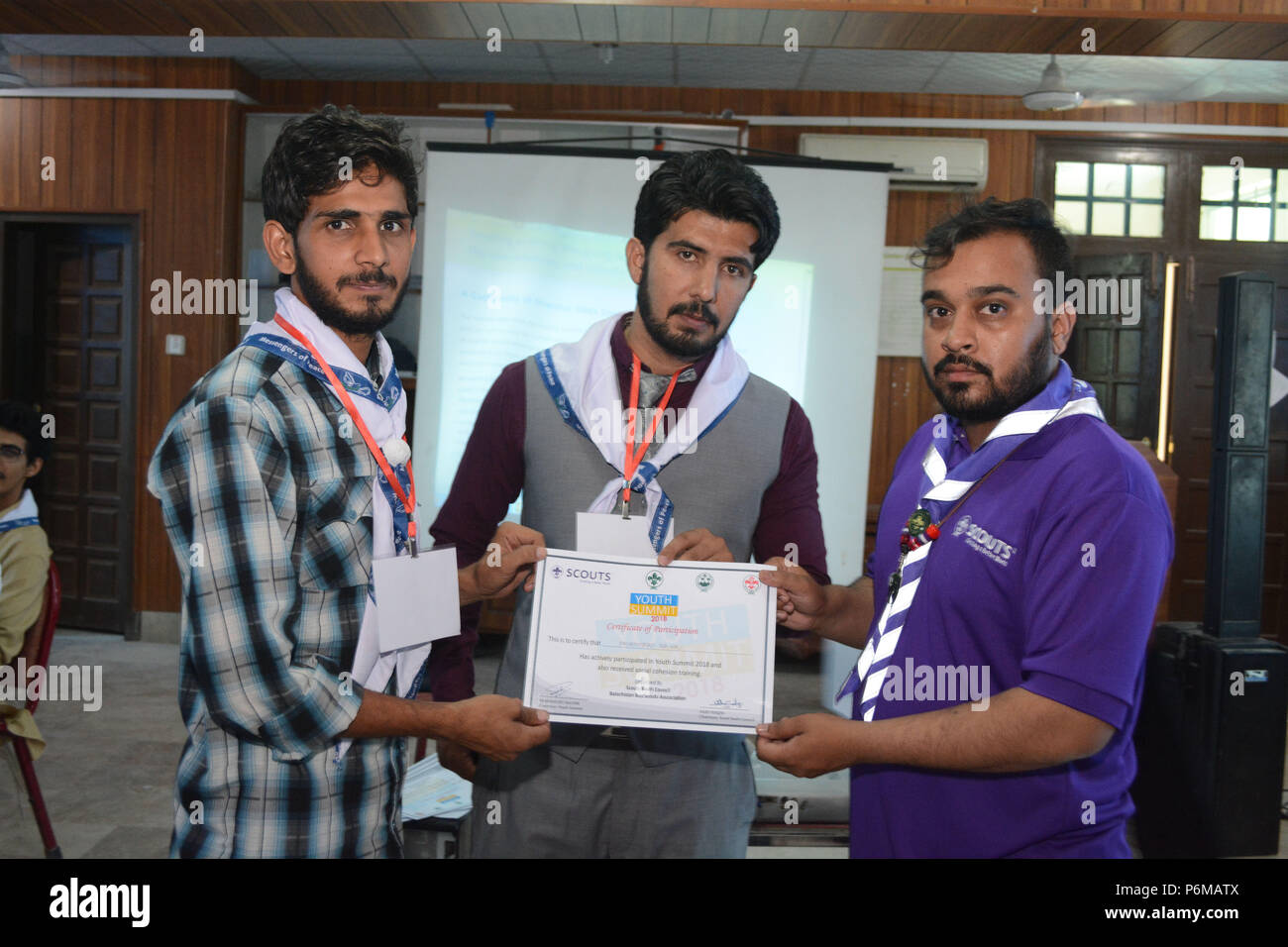 Quetta, Pakistan. 1st Jul, 2018. Chairman Scouts Youth Council Mr. Saad ...