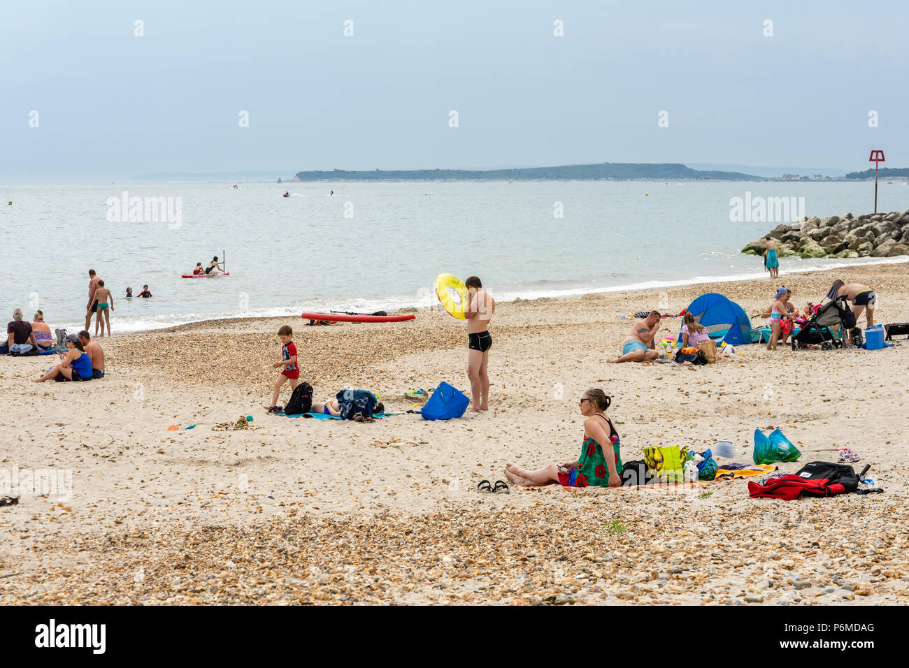 Highcliffe, UK. 1st of July 2018. The UK heat wave continues with high ...