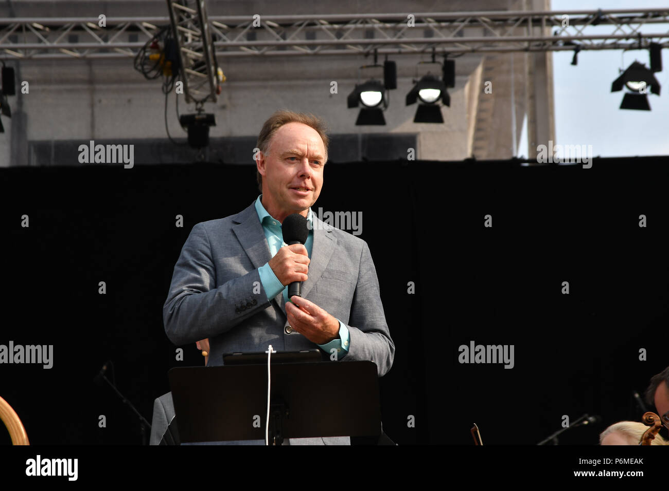 London, UK. 1st July, 2018. Speaker Ian Robertson at the BMW Classics ...