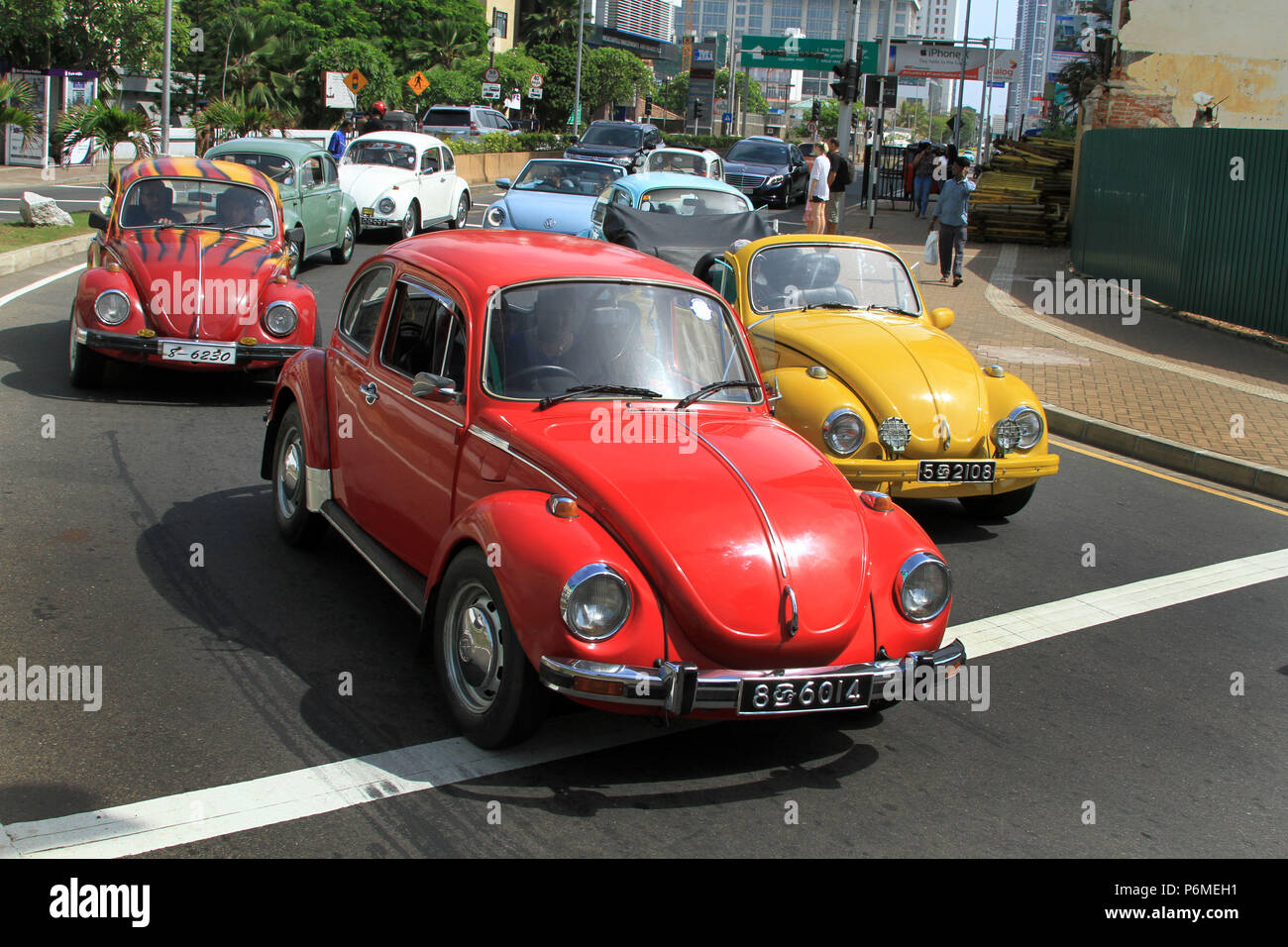 Colombo, Sri Lanka. 1st July, 2018. Volkswagen cars take part in a ...