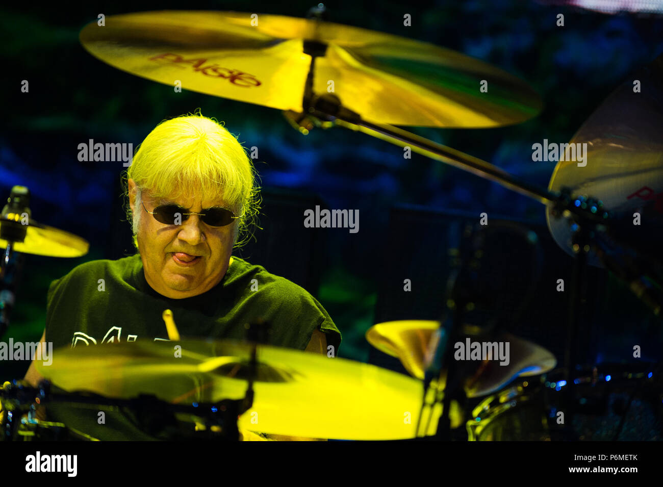 Krakow, Poland. 1st July, 2018. Deep Purple drummer, Ian Paice performs ... Krakow, Poland. 1st July, 2018. Deep Purple drummer, Ian Paice performs ...