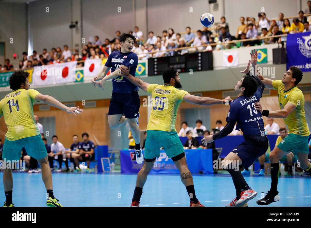 Tokyo, Japan. 30th June, 2018. Naoki Sugioka (JPN) Handball ...