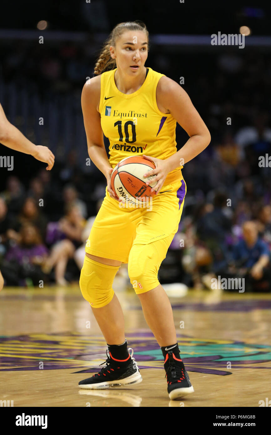 LOS ANGELES, CA - JULY 01: Los Angeles Sparks center Maria Vadeeva (10 ...