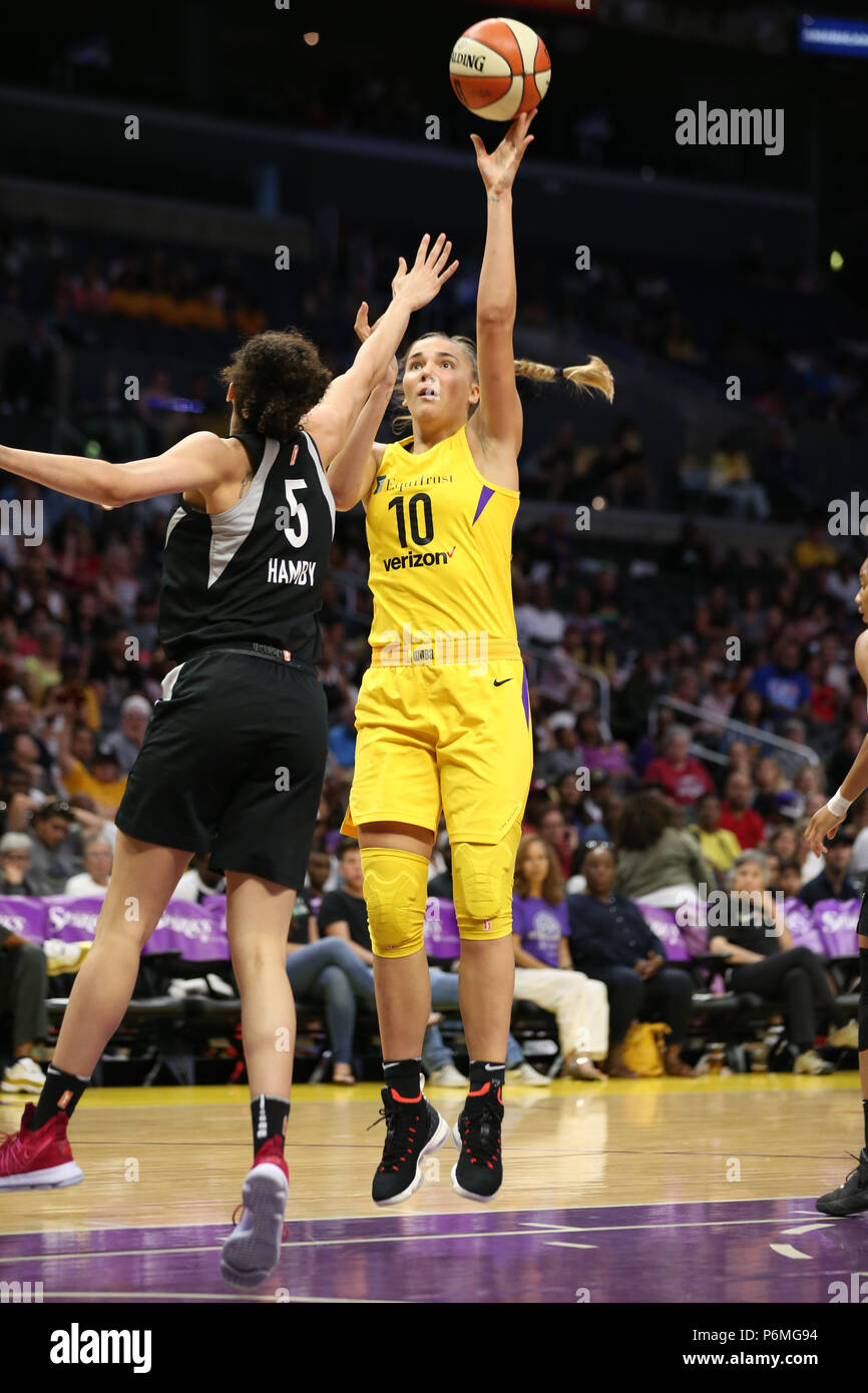 LOS ANGELES, CA - JULY 01: Los Angeles Sparks center Maria Vadeeva (10 ...
