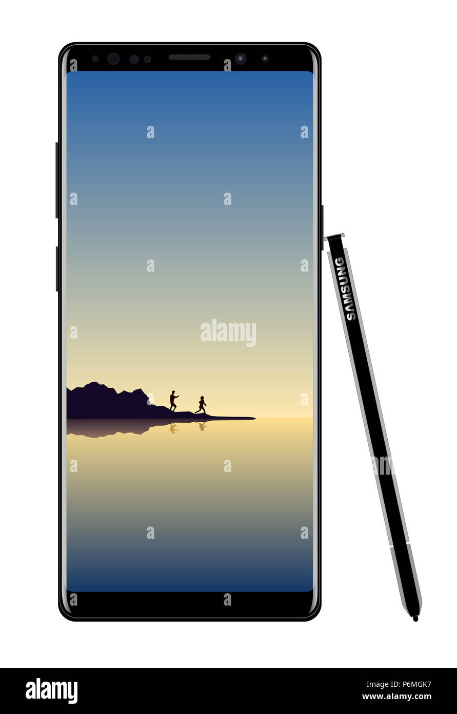 Line art smartphone email icon Cut Out Stock Images & Pictures - Alamy