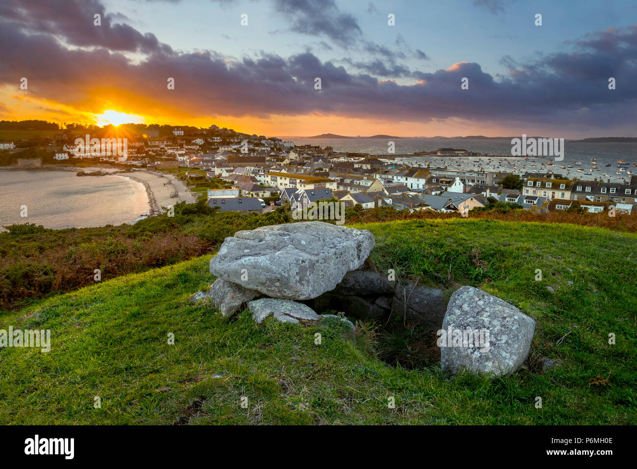Buzza Hill; Sunset; St Mary's; Isles of Scilly; UK Stock Photo - Alamy