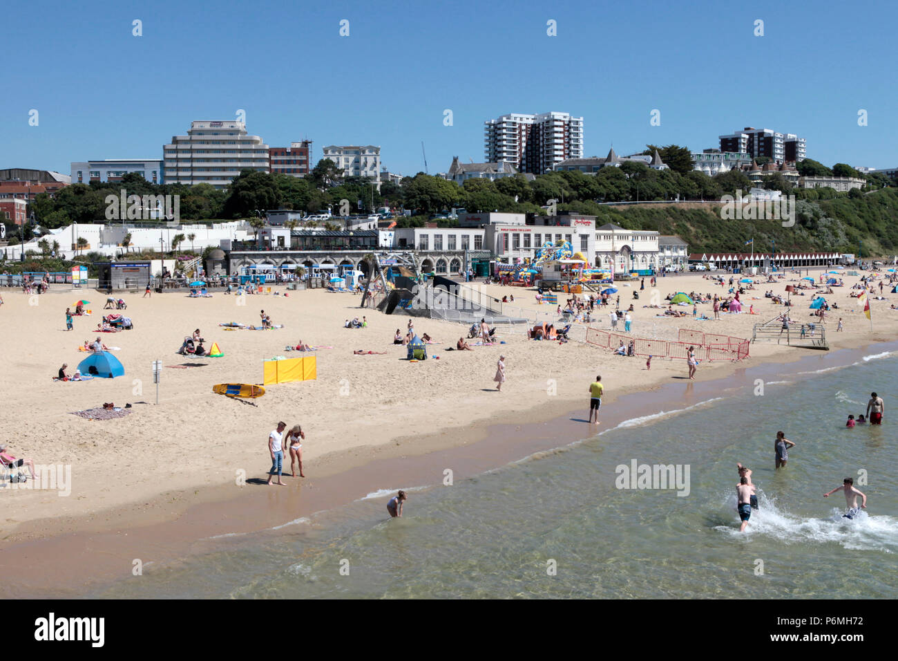 PEOPLE FLOCK TO THE BEACH IN BOURNEMOUTH IN THE LAST WEEK OF JUNE ...