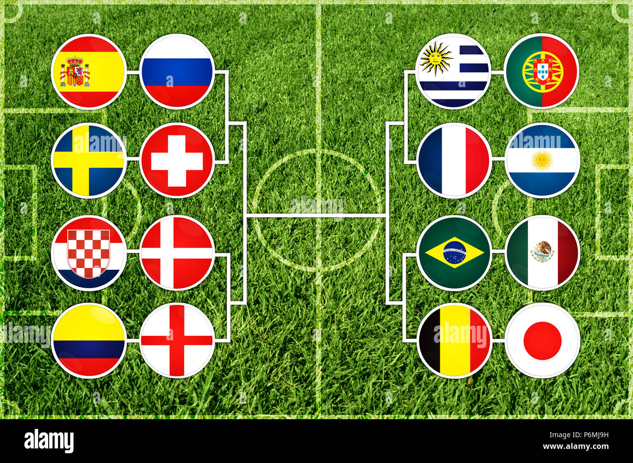 Soccer team in playoff Stock Photo - Alamy