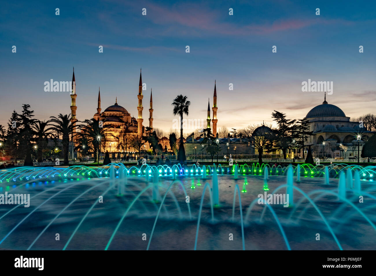 The Blue Mosque at blue hour in Istanbul,Turkey Stock Photo - Alamy