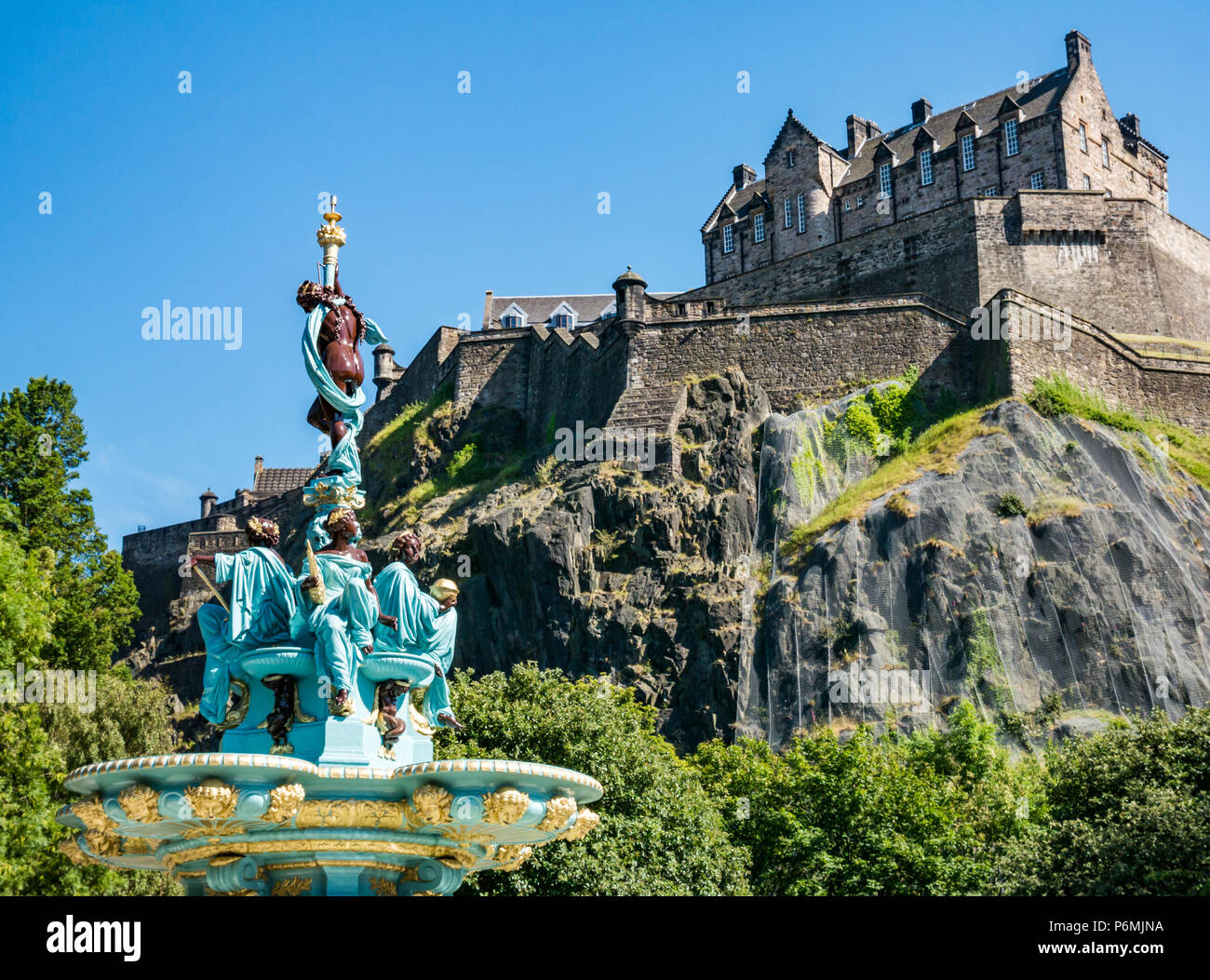 Victorian cast iron Ross fountain, restored and brightly painted in ...