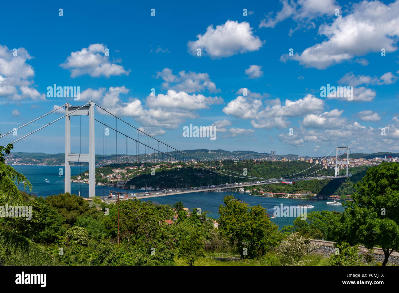 The Second Bridge of Bosphorus(Fatih Sultan Mehmet Bridge) in Istanbul ...