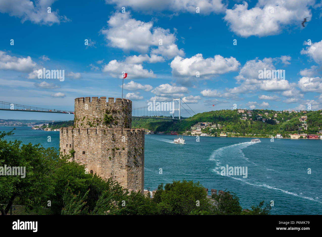 The Rumelihisar Castle in Sariyer District of Istanbul,Turkey Stock ...