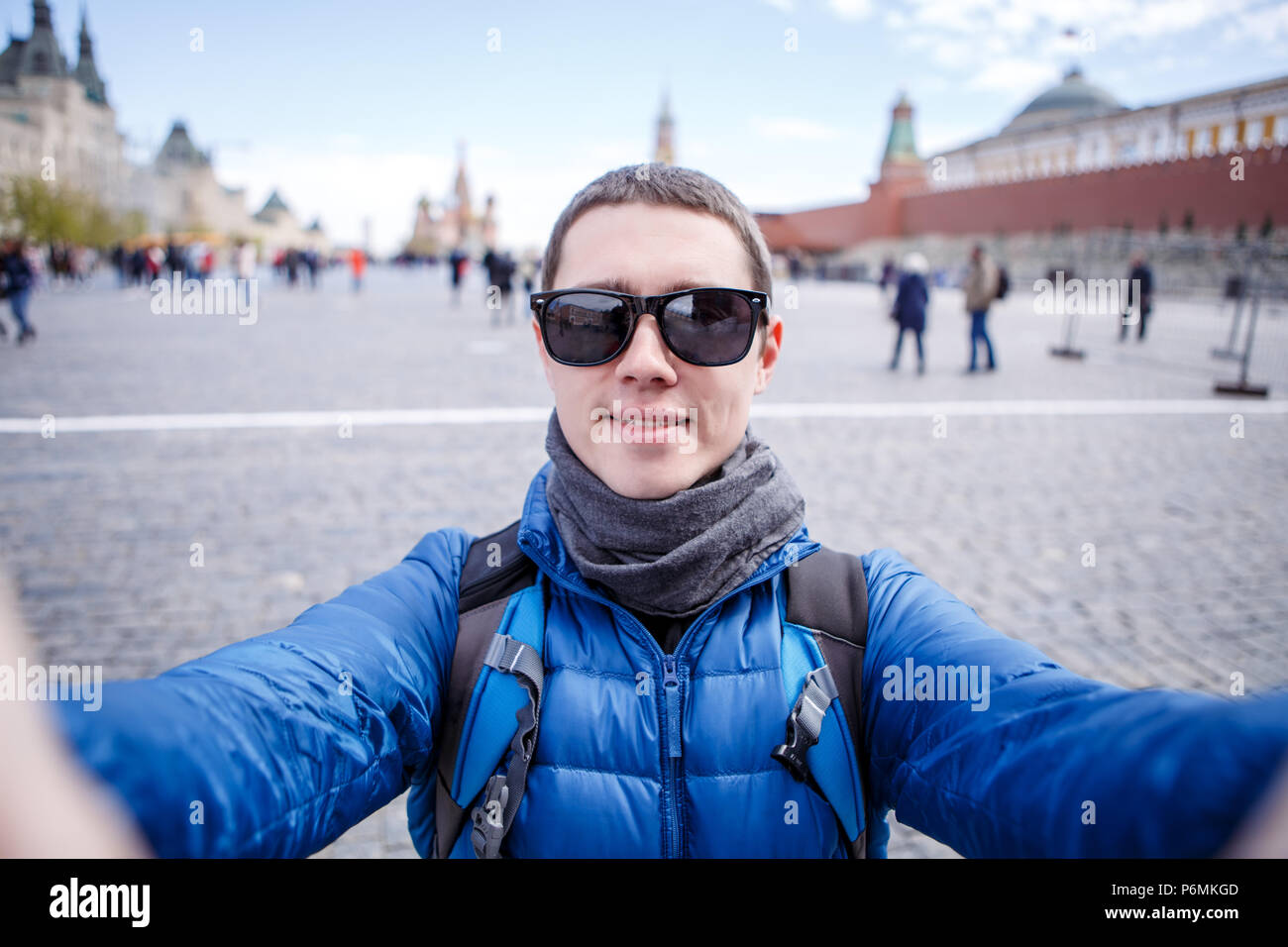 Happy boy making selfie hi-res stock photography and images - Alamy