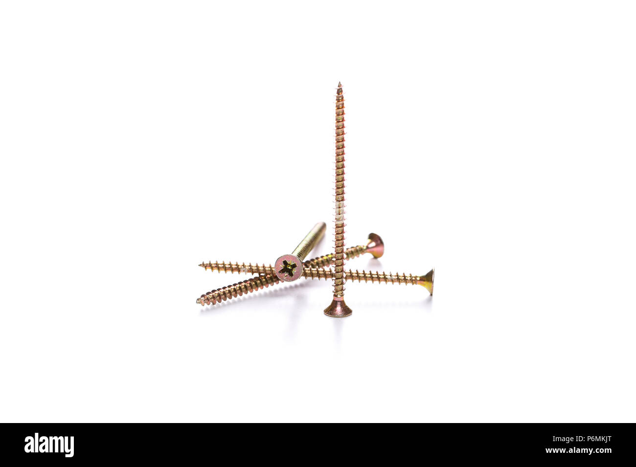 Photo of long yellow screws Stock Photo - Alamy