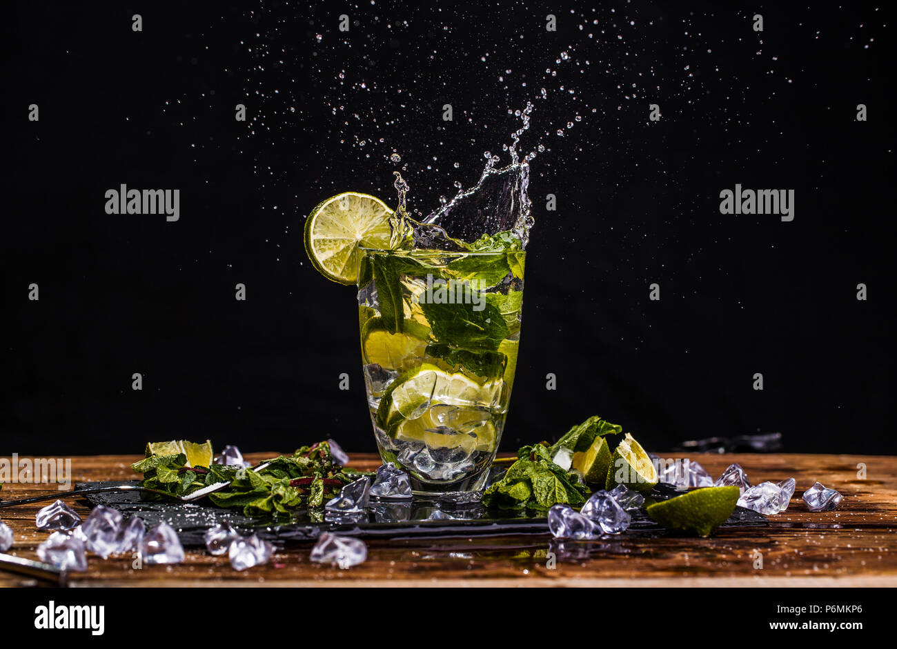 Very tasty mojito cocktail with crushed ice hi-res stock photography ...