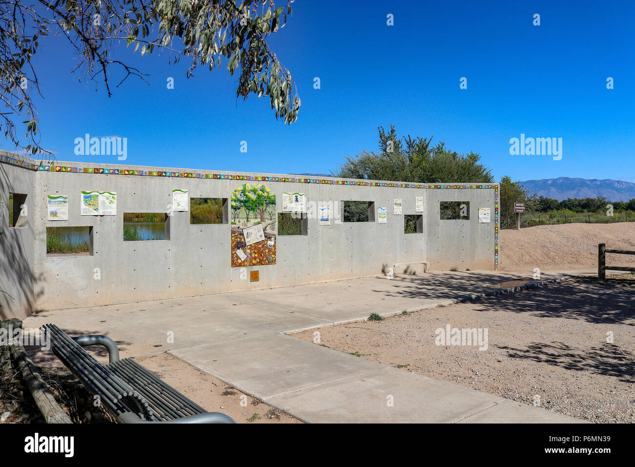 Nature station to view wild life at the Rio Grande Nature Center State ...