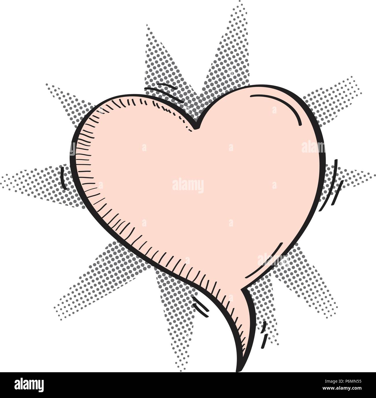 Heart shaped comic speech bubble Stock Vector Image & Art - Alamy