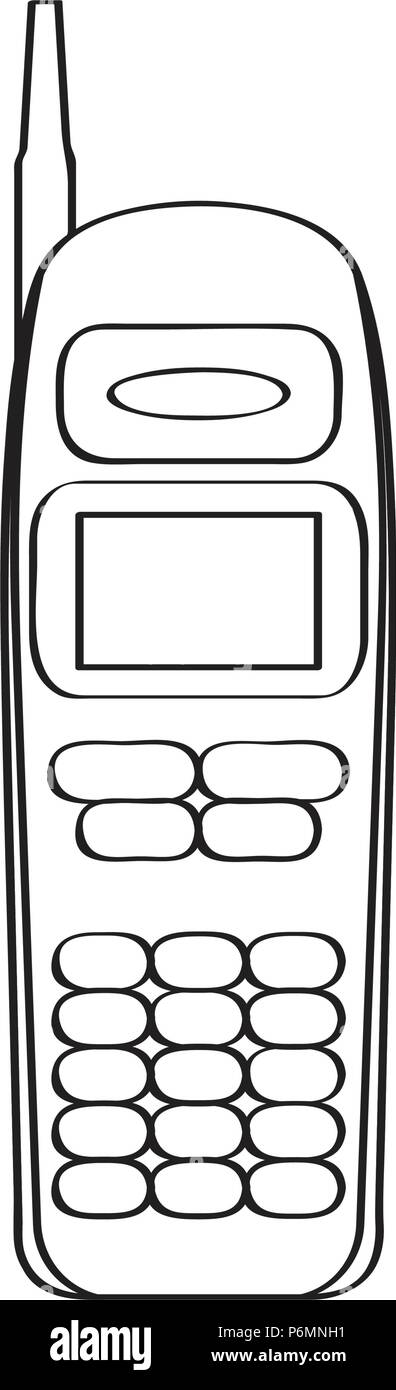 Isolated old cellphone icon Stock Vector Image & Art - Alamy