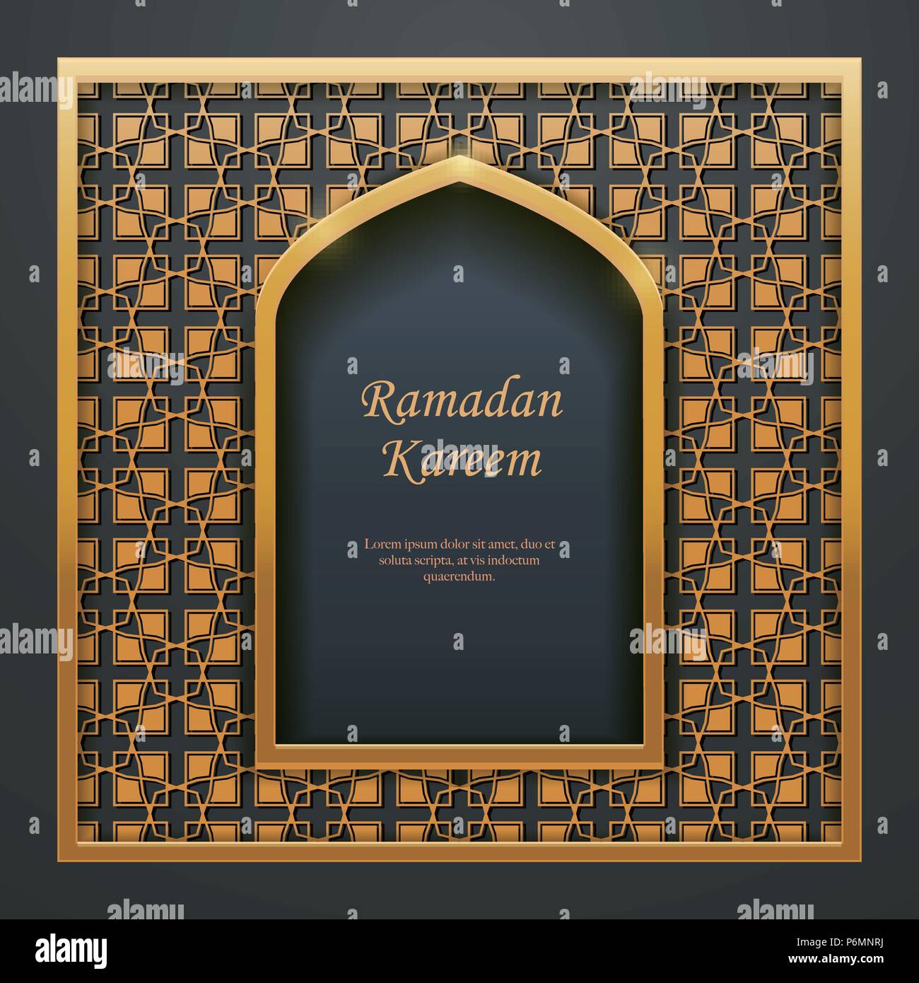 Ramadan Kareem Islamic design mosque door window tracery, ideal for ...
