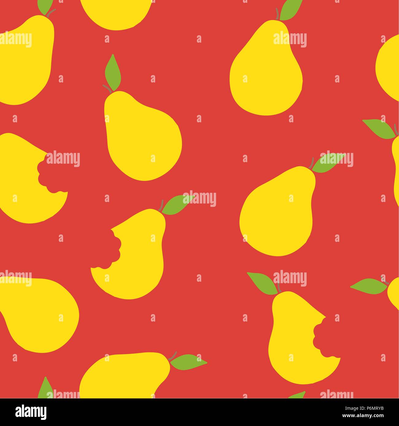 Yellow pear pattern seamless. Vector illustration. Food wallpapers from ...