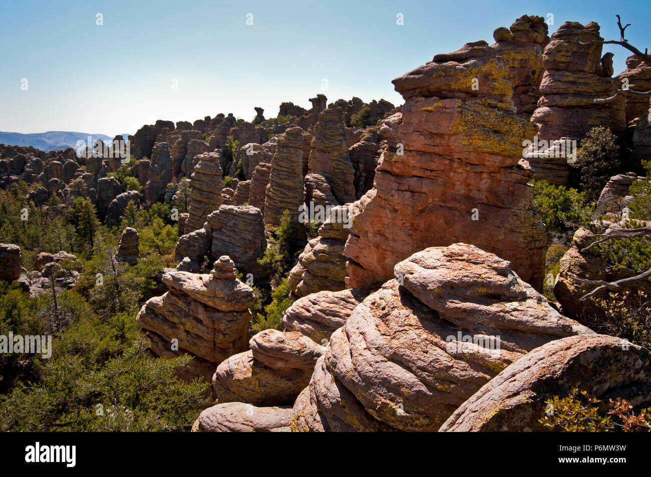 Rock formations in the Heart of Rocks area of Chiricahua National ...