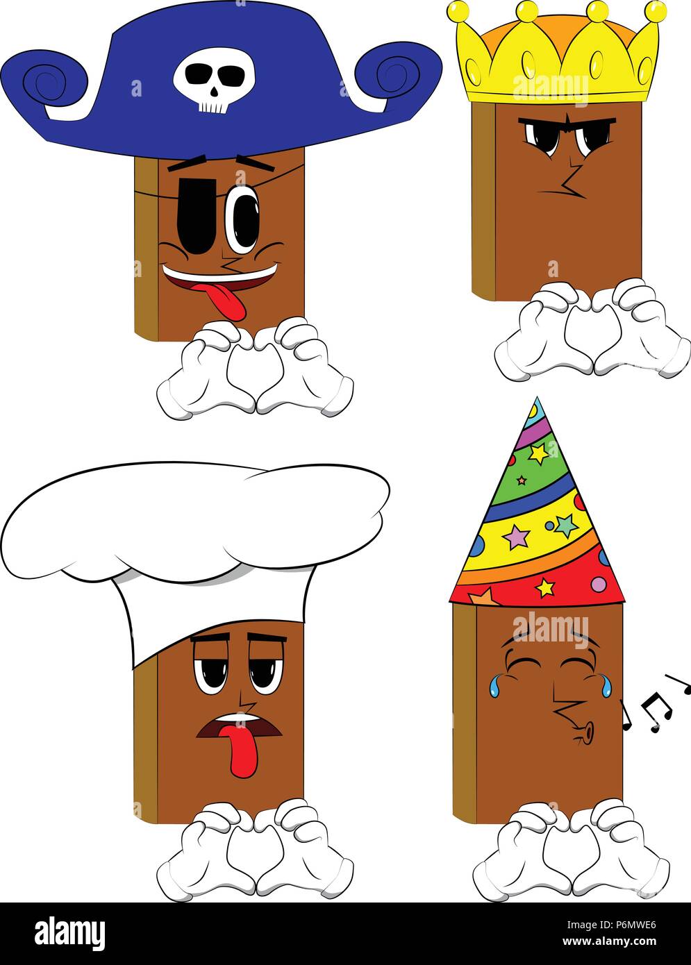 Books with heart shape hand gesture. Cartoon book collection with ...