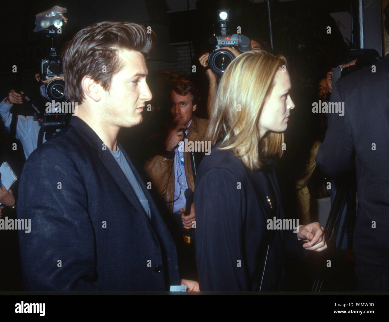 WESTWOOD, CA - DECEMBER 17: (L-R) Actor Sean Penn and actress Robin ...