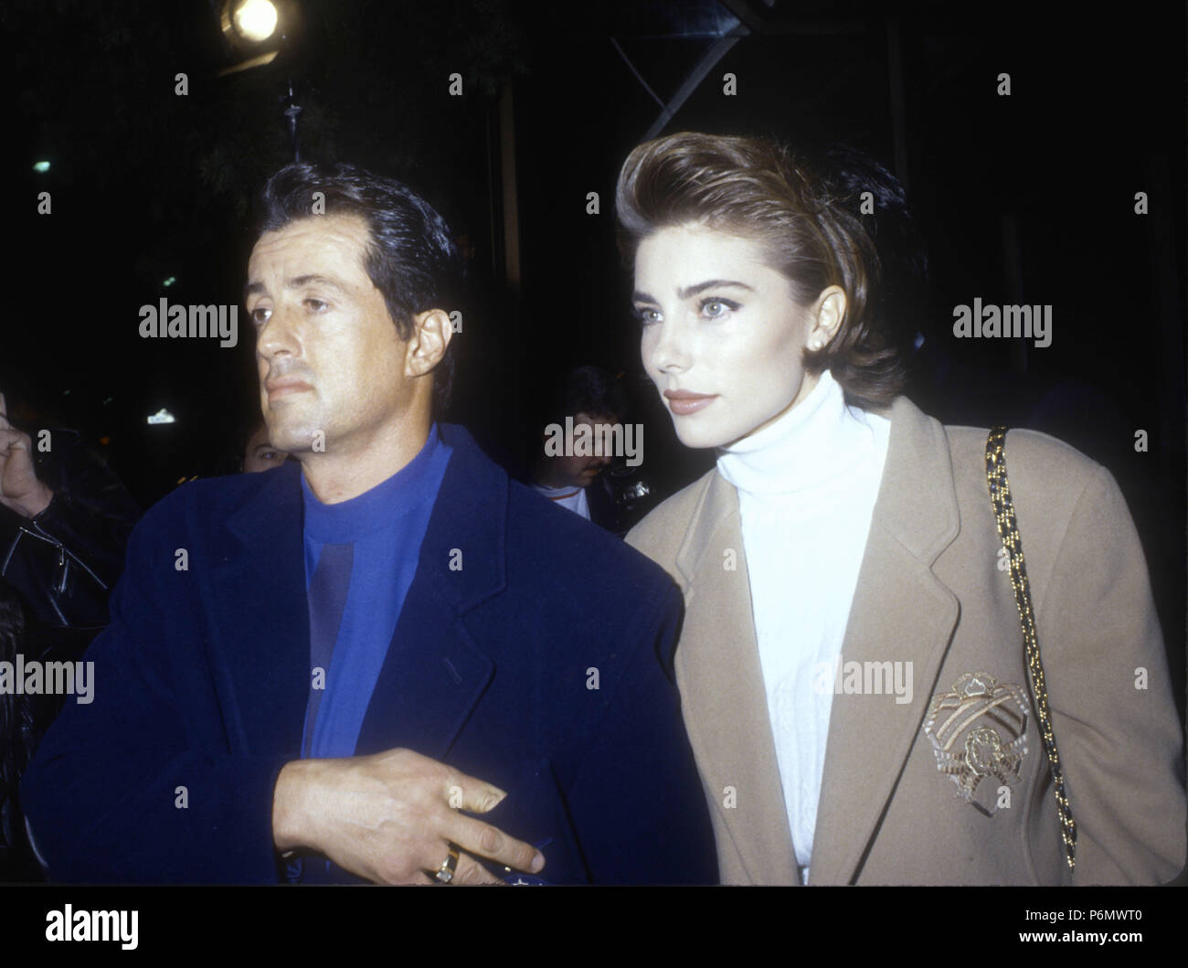 WESTWOOD, CA - DECEMBER 17: (L-R) Actor Sylvester Stallone and model ...