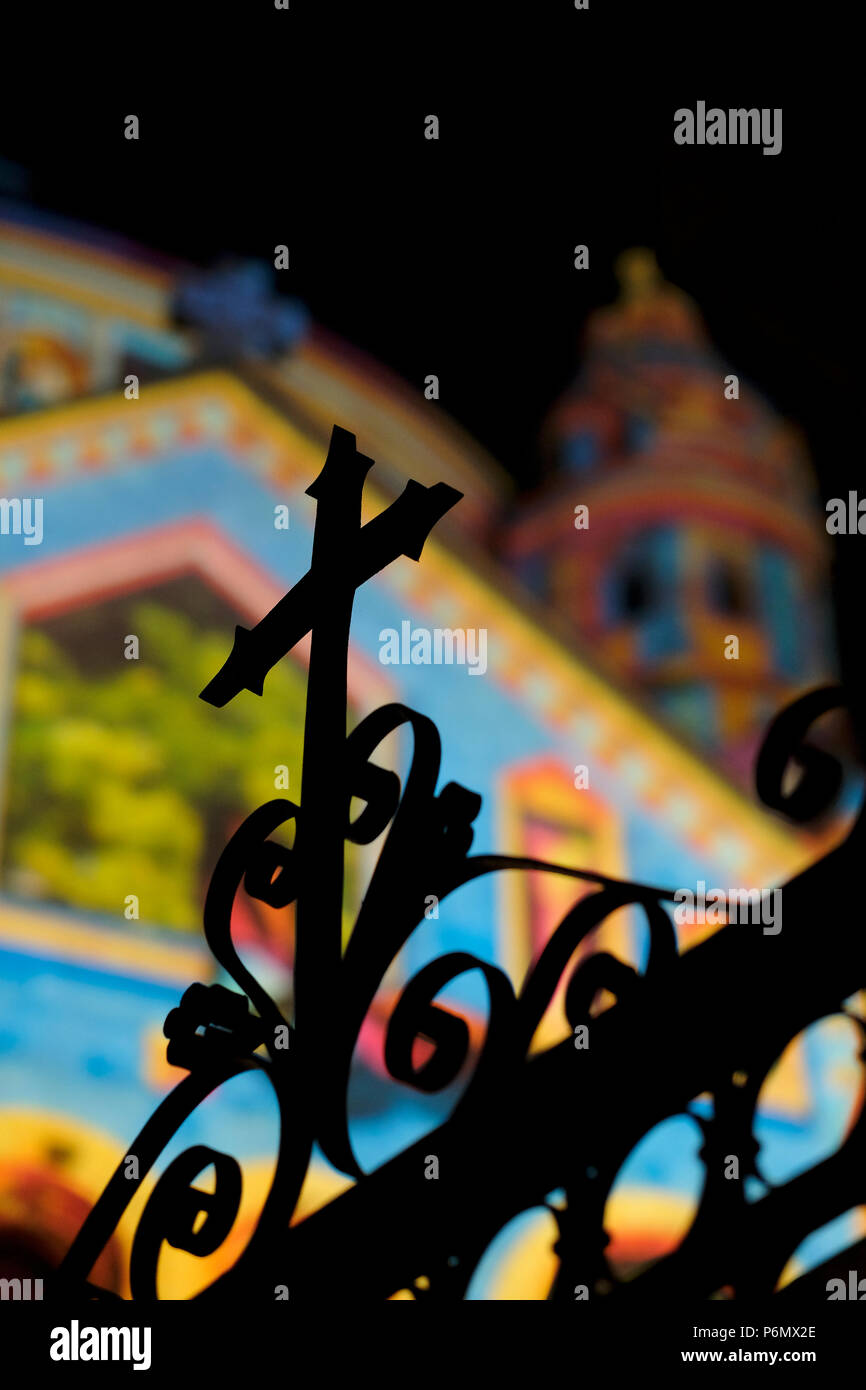 Wallpaper of light covering the Church of the Benedictine Abbey of the ...