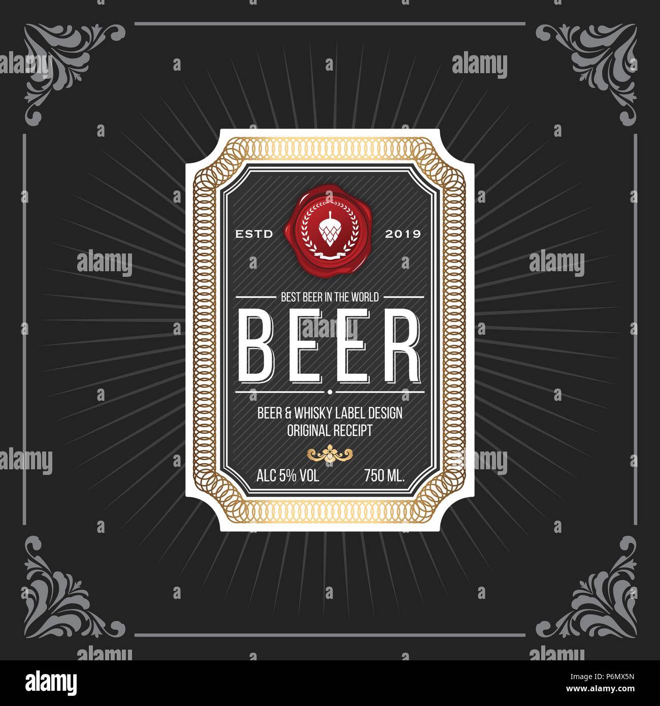 Classic vintage frame for labels, banner and other design. Suitable for ...