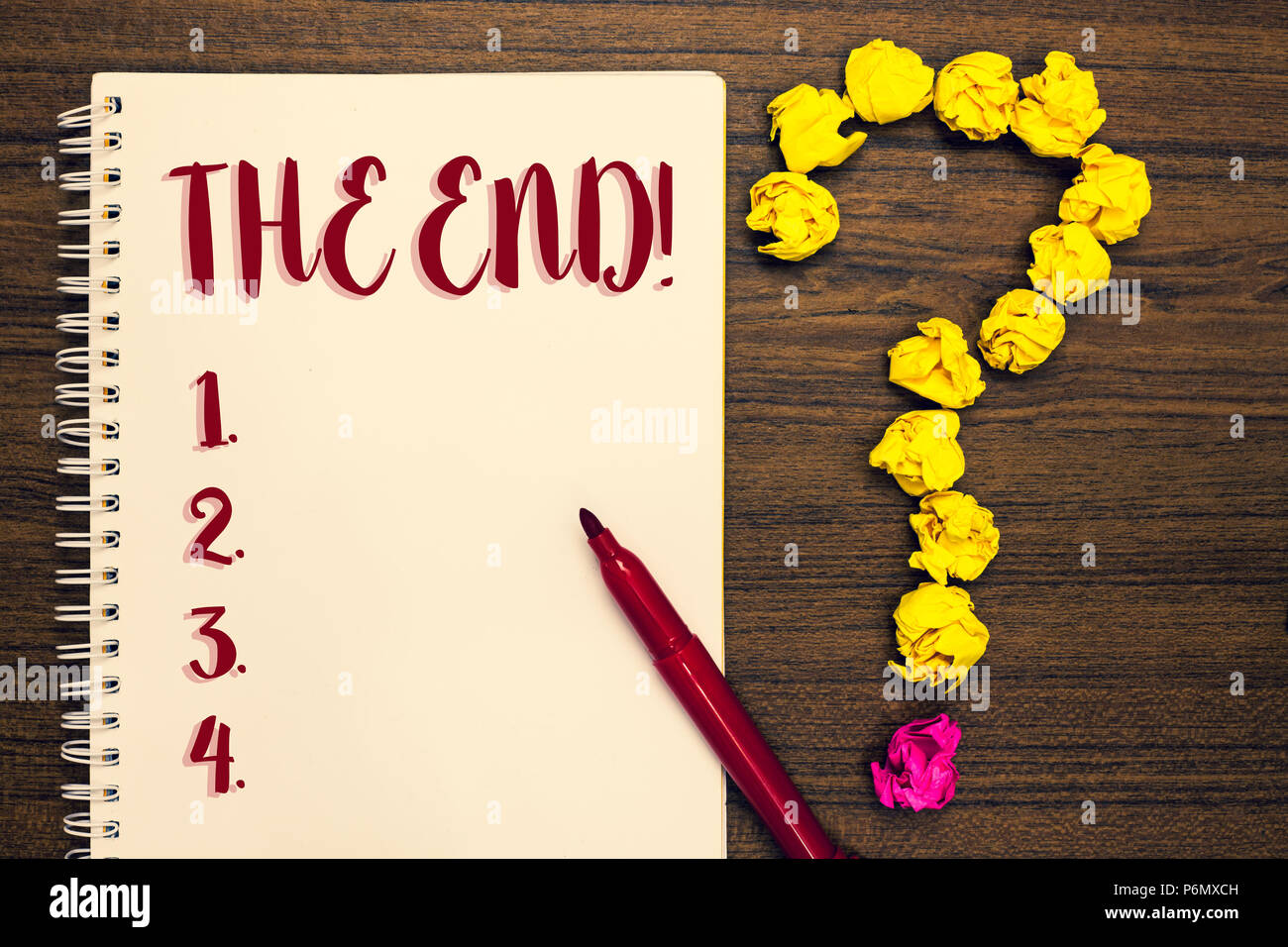 Text sign showing The End Motivational Call. Conceptual photo ...