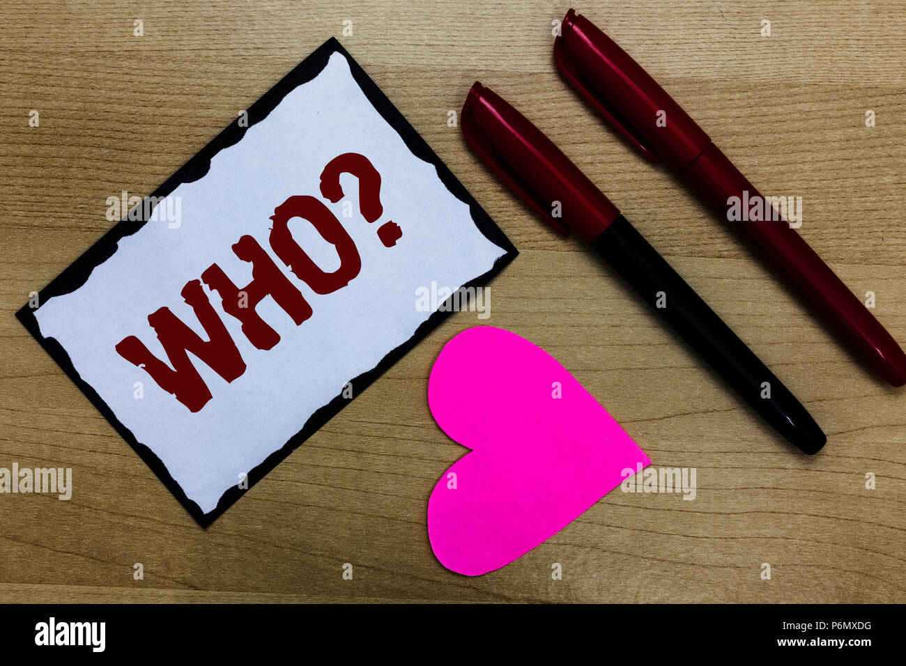 Text sign showing Who Question. Conceptual photo Asking for specific ...