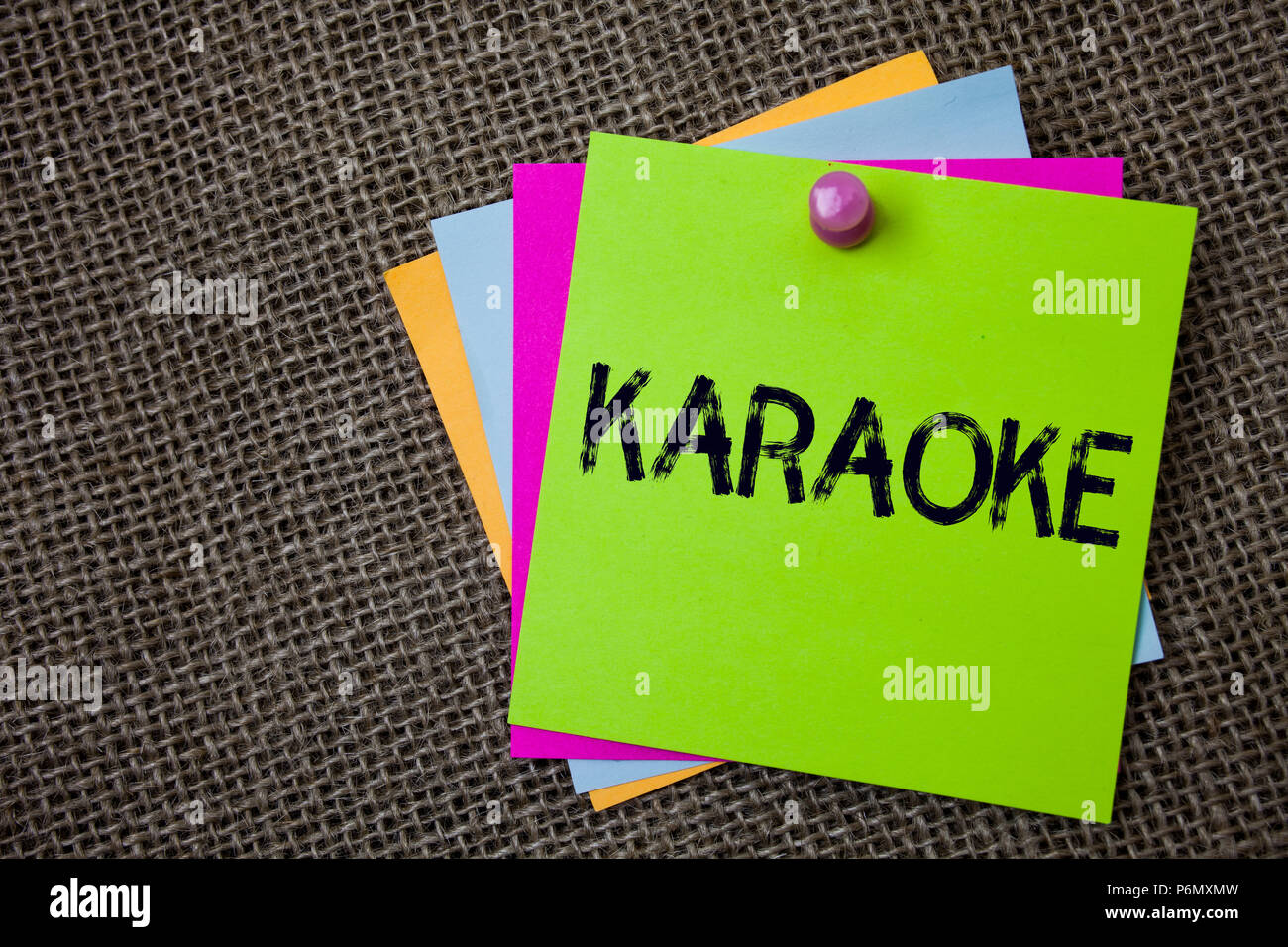 Handwriting text writing Karaoke. Concept meaning Entertainment singing ...