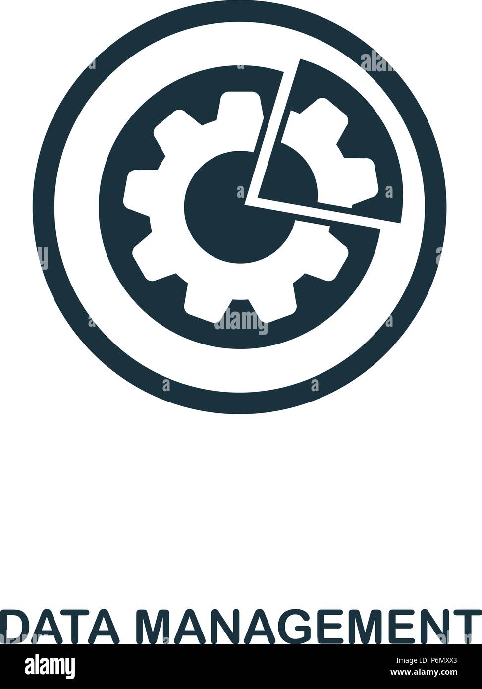 Data Management icon. Line style icon design. UI. Illustration of data ...