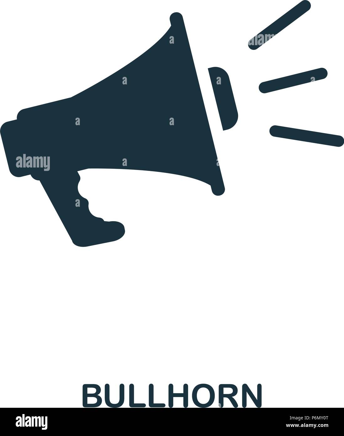 Bullhorn icon. Line style icon design. UI. Illustration of bullhorn ...