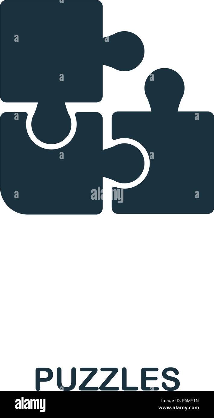 Puzzles icon. Line style icon design. UI. Illustration of puzzles icon ...
