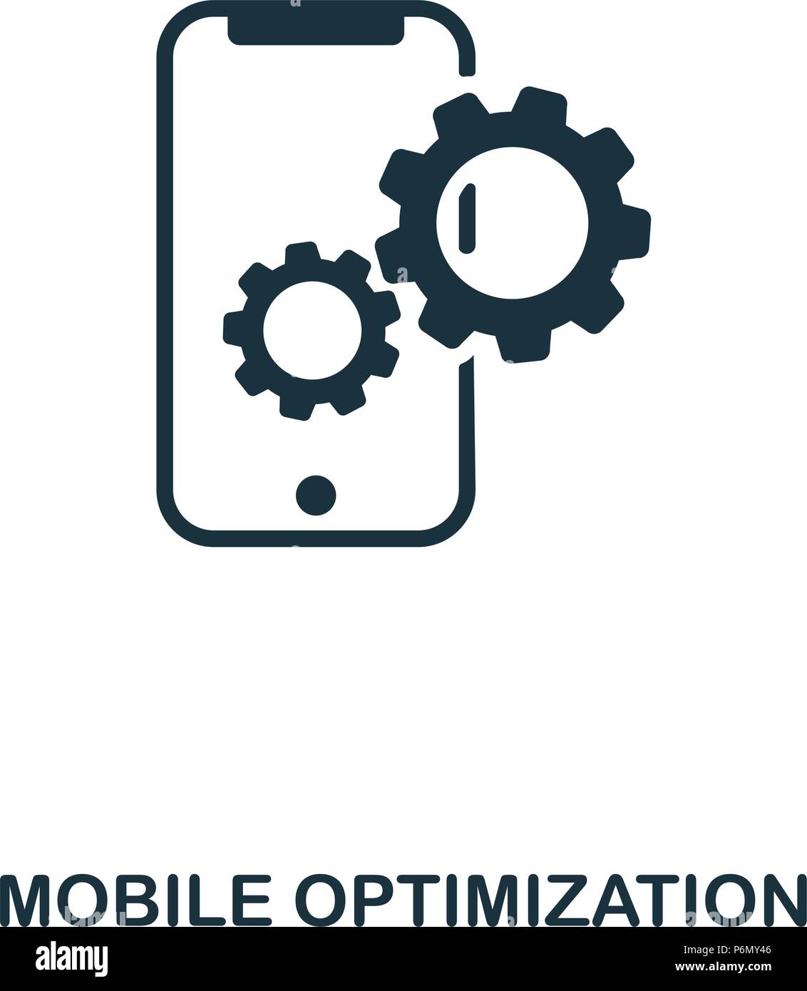 Mobile Optimization icon. Line style icon design. UI. Illustration of ...