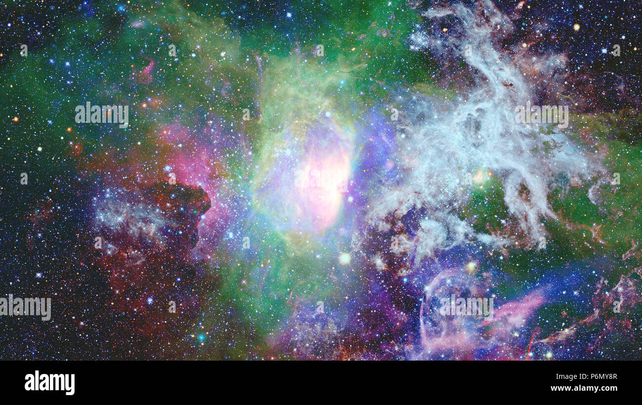 Galaxy and nebula. Elements of this Image Furnished by NASA Stock Photo ...