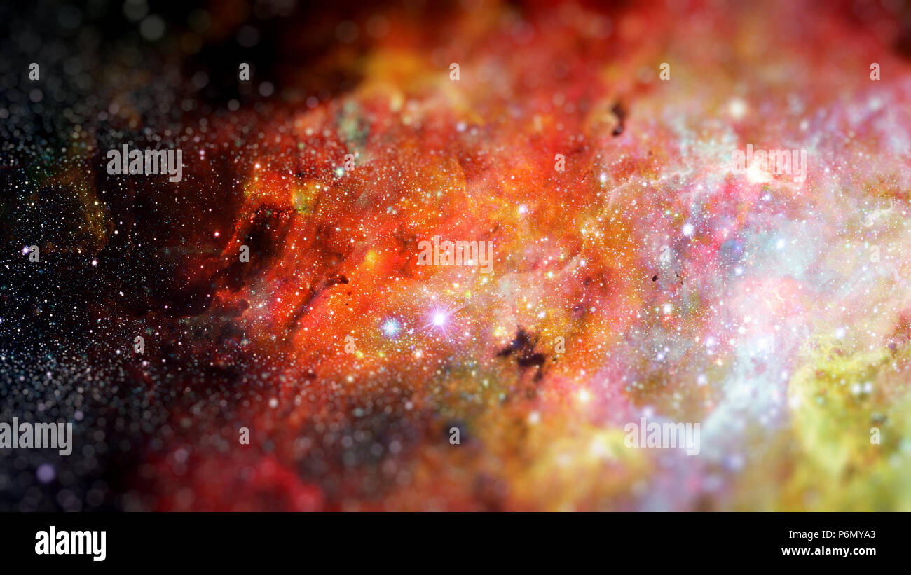 Abstract scientific background - galaxy and nebula in space. Science ...