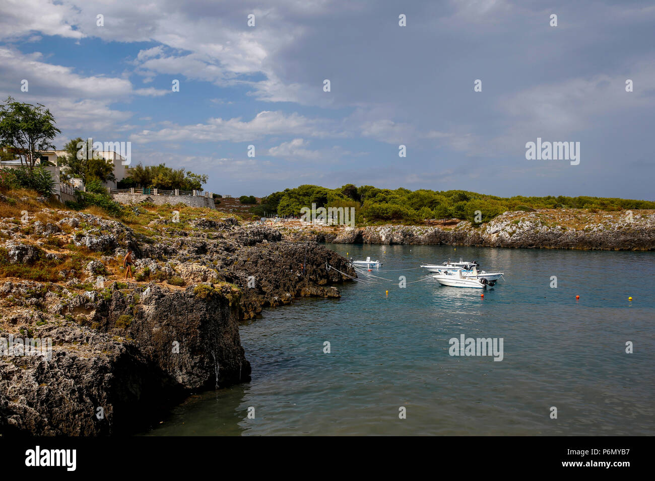 Porto Badisco after a rain shower. Italy Stock Photo - Alamy