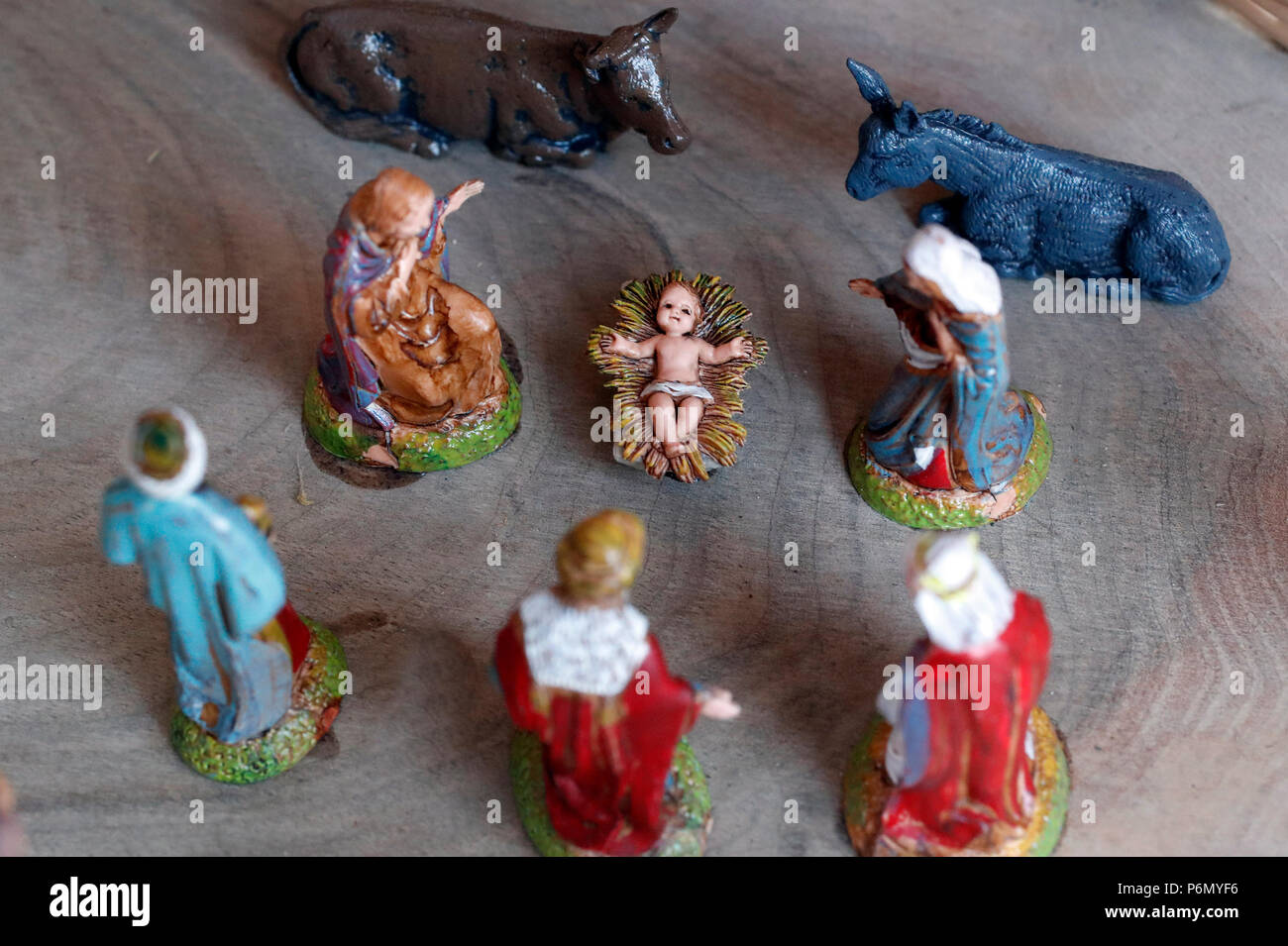 Nativity of Christ. Christmas crib. Aosta. Italy Stock Photo - Alamy
