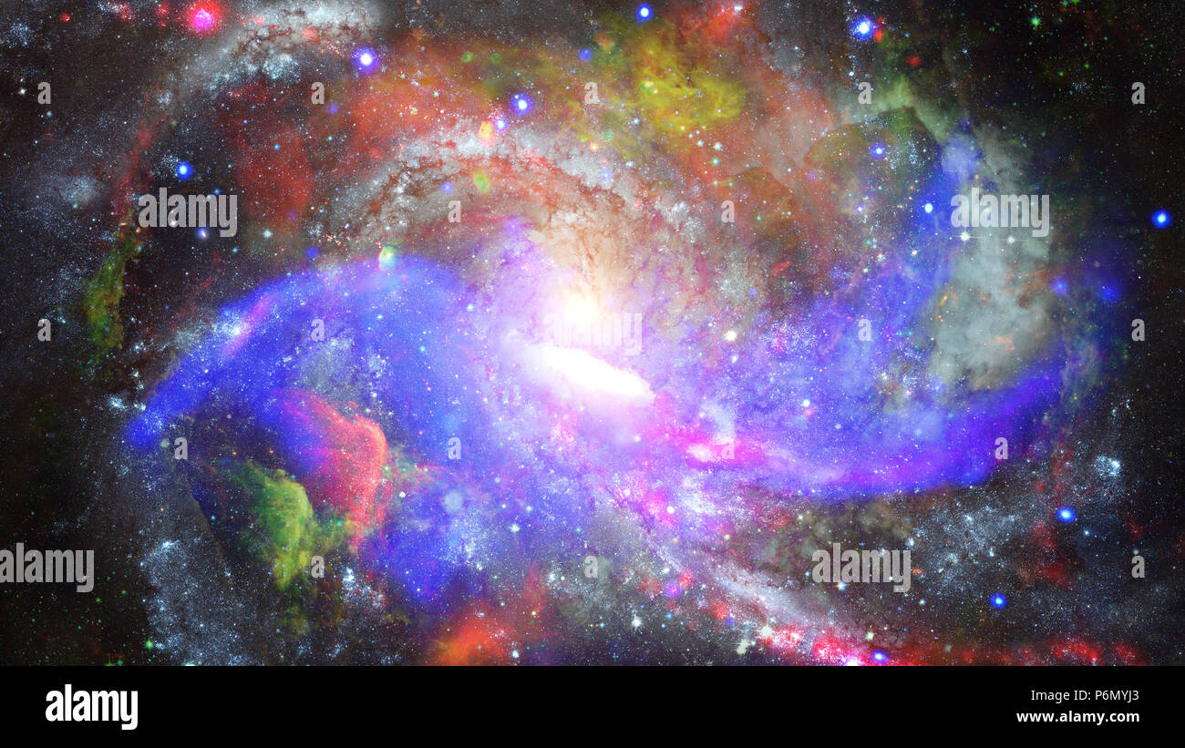 Nebula and galaxy in space. Elements of this image furnished by NASA ...