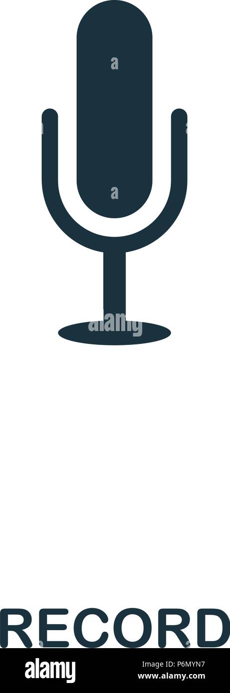 Record icon. Line style icon design. UI. Illustration of record icon ...