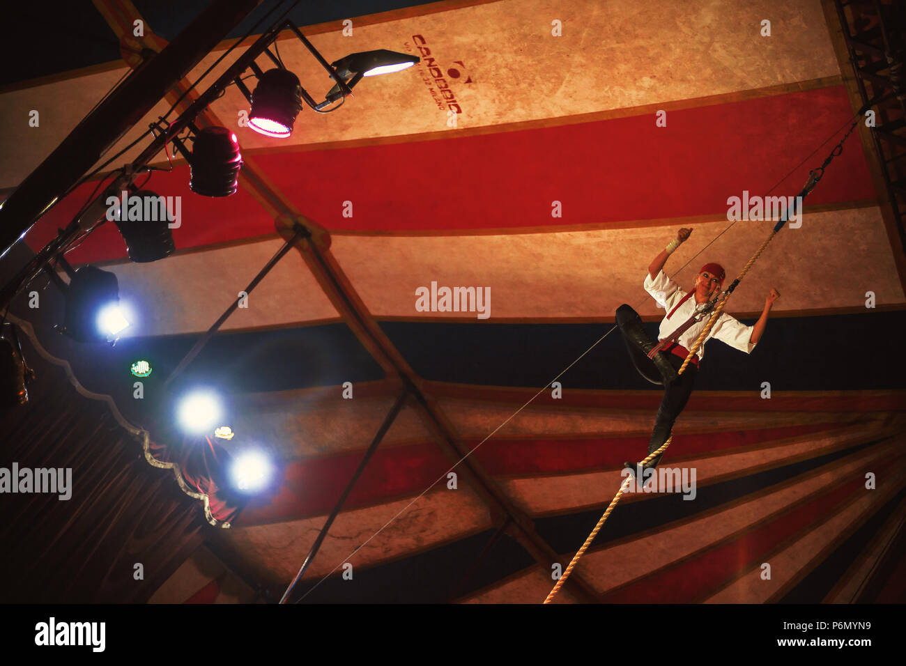 Circus tent interior hi-res stock photography and images - Alamy