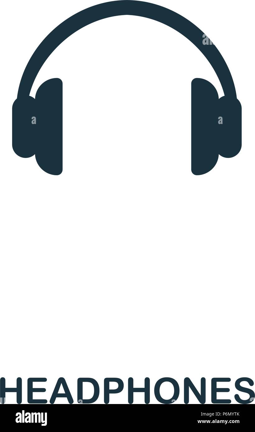 Headphones icon. Line style icon design. UI. Illustration of headphones ...
