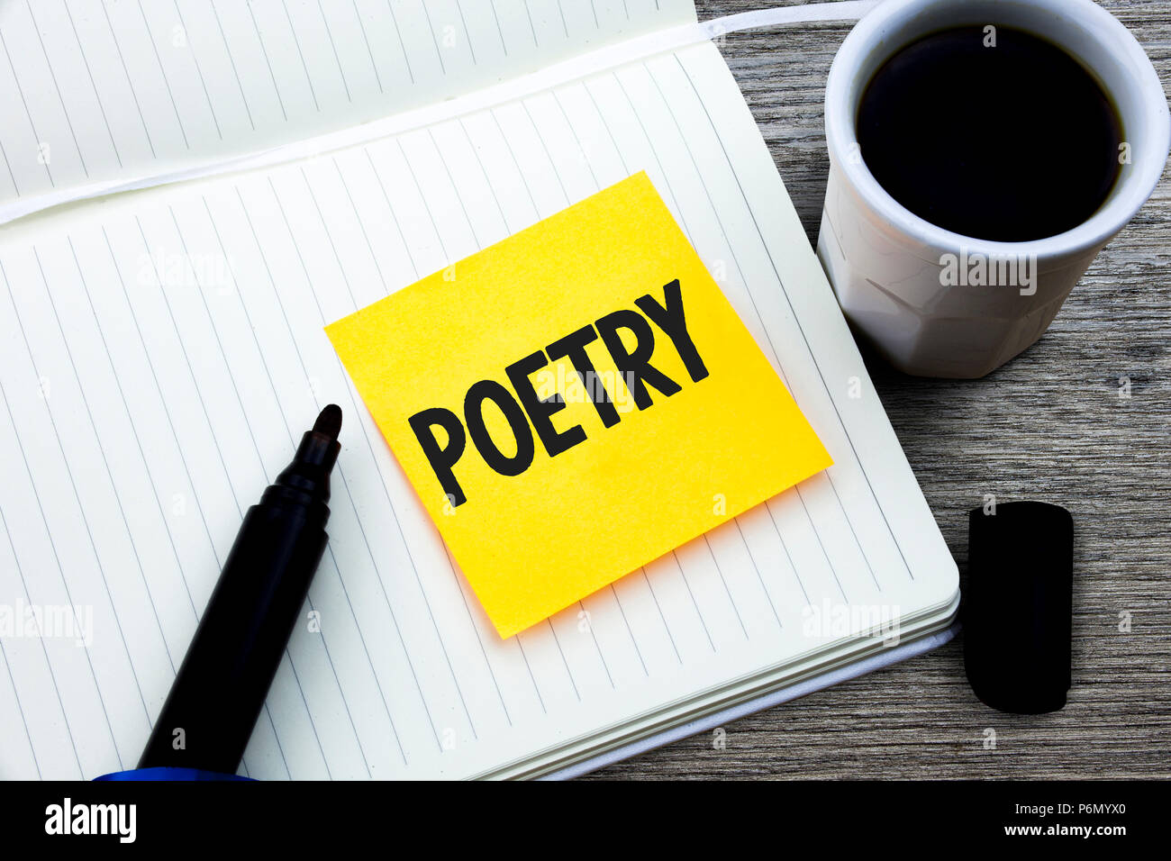 Handwriting text Poetry. Concept meaning Literary work Expression of ...