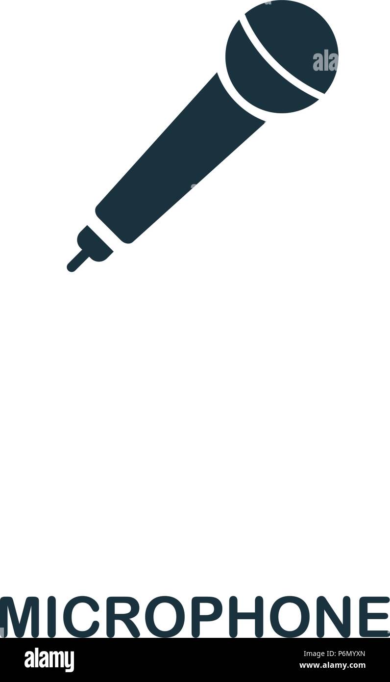 Microphone icon. Line style icon design. UI. Illustration of microphone ...