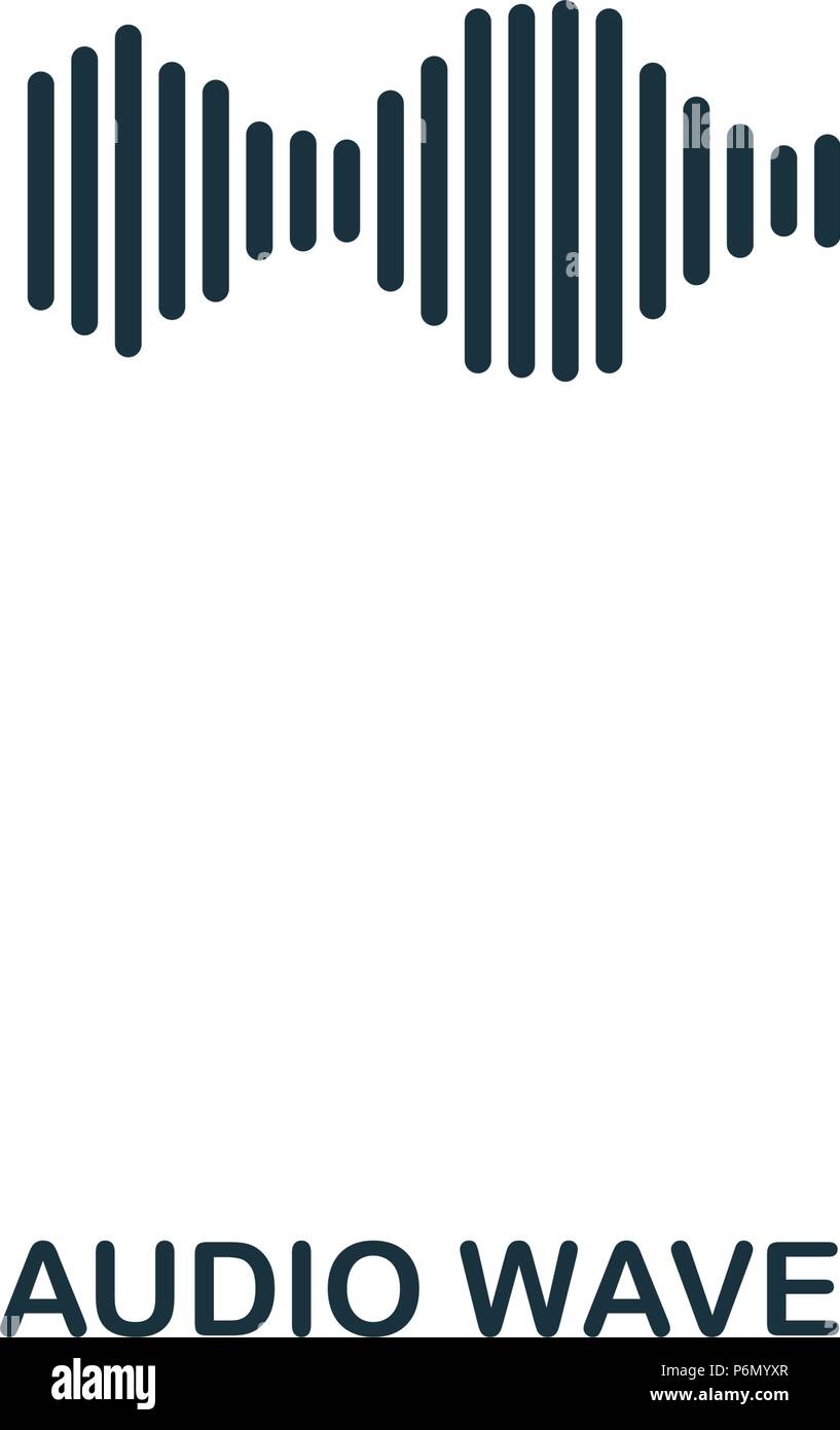 Audio Wave icon. Line style icon design. UI. Illustration of audio wave ...